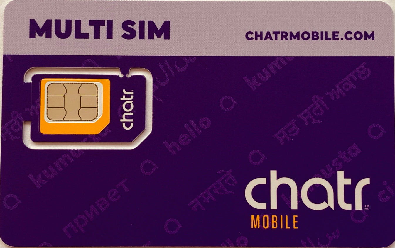 Chatr 4G Multi SIM Card – Canadian Cell Supplies